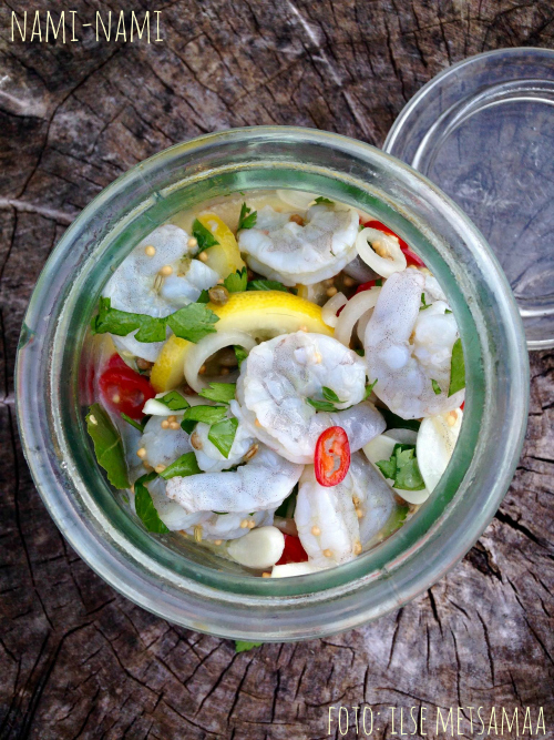 Marineeritud krevetid