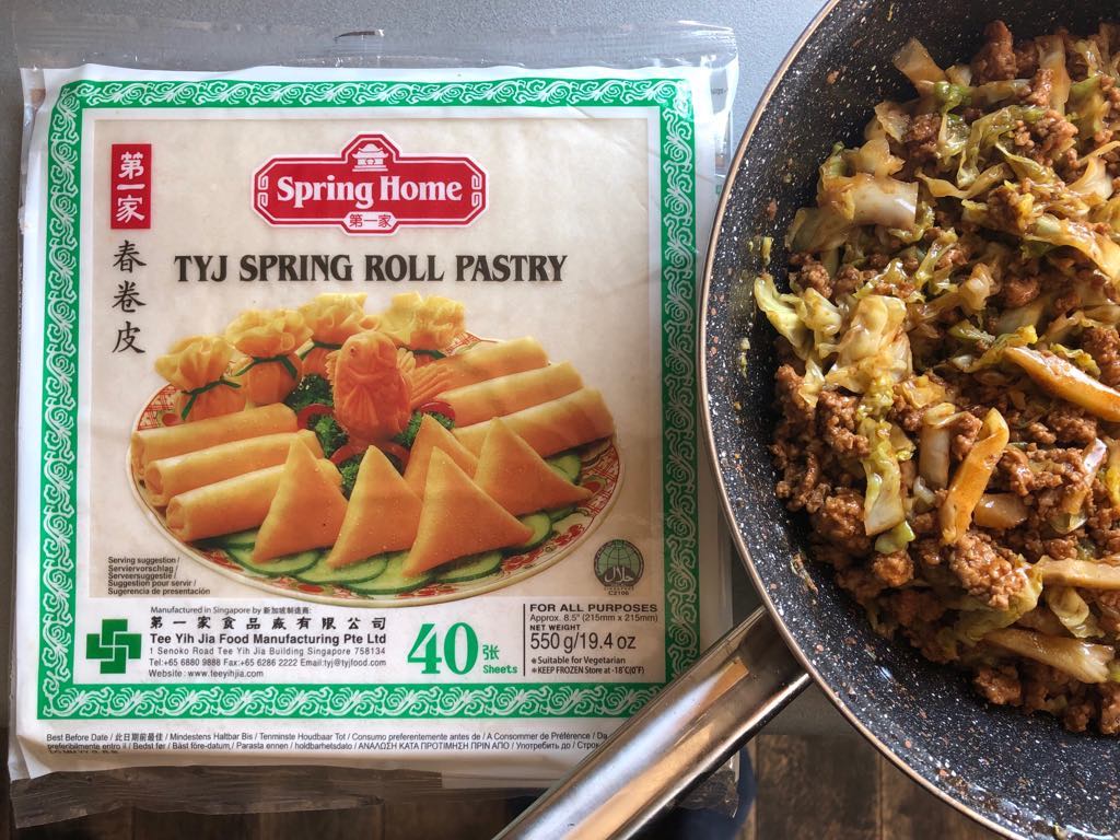 Kevadrullid kapsa ja hakklihaga