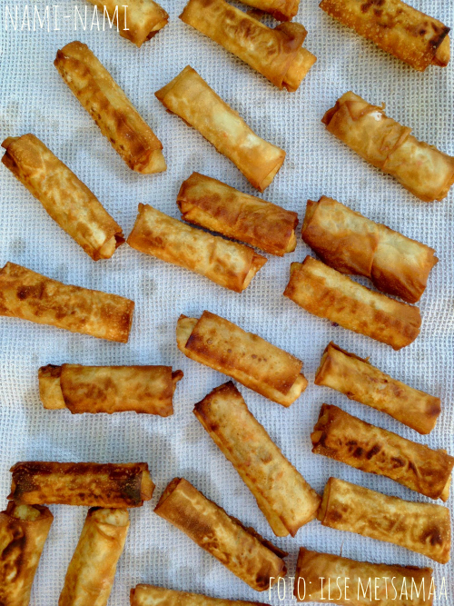 Kevadrullid sealiha ja krevettidega